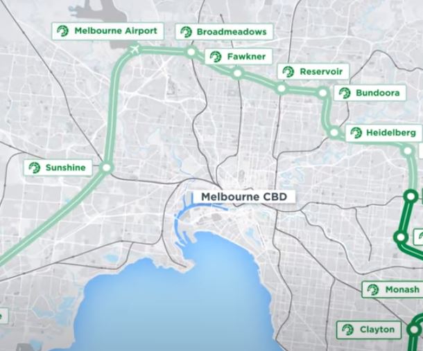 Suburban Rail Loop - planning areas declaration